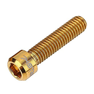Bnineteenteam 2Pcs Alloy Disc Brake Caliper Screw Bolts M6 X 25mm Bolts Screws for Mountain Bike (Gold)