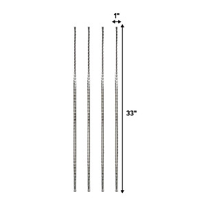 Express KitchQuip Commercial Chrome Wire Stainless Steel Shelving Poles