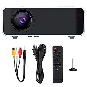 4K WiFi Projector, Full HD 1080P Bluetooth Projector for Outdoor Movies, 3500 Lux 3D LCD Home Theater with 30000 Hrs LED Lamp Life Support VGA/AV/HDMI/USB/TF Card, 150" Projector Display(White)