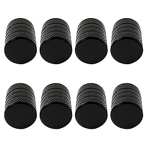 Pack of 8 Car Tire Stem Valve Caps Wheel Valve Covers Car Dustproof Waterproof Tire Cap Fit for Automobiles Motorcycles Trucks Bikes(Black) New