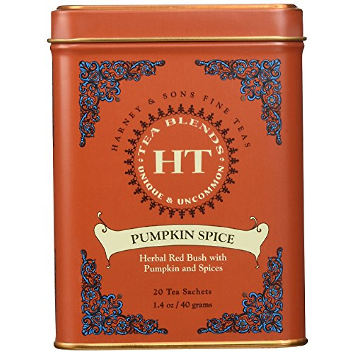 Harney & Sons Pumpkin Spice Rooibos Tea 20 ct Sachet Tin