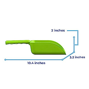 Vikan Remco 630077 Color-Coded Plastic Hand Scoop - BPA-Free Food-Safe Kitchen Utensils, Restaurant and Food Service Supplies, 16 oz, Lime