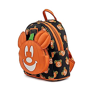 Loungefly Disney Mickey-O-Lantern Womens Double Strap Shoulder Bag Purse
