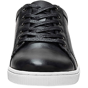 Jousen Men' s Casual Shoes Leather Dress Sneakers Business Casual Shoes for Men Breathable Fashion Sneakers (MY852 Black 8)