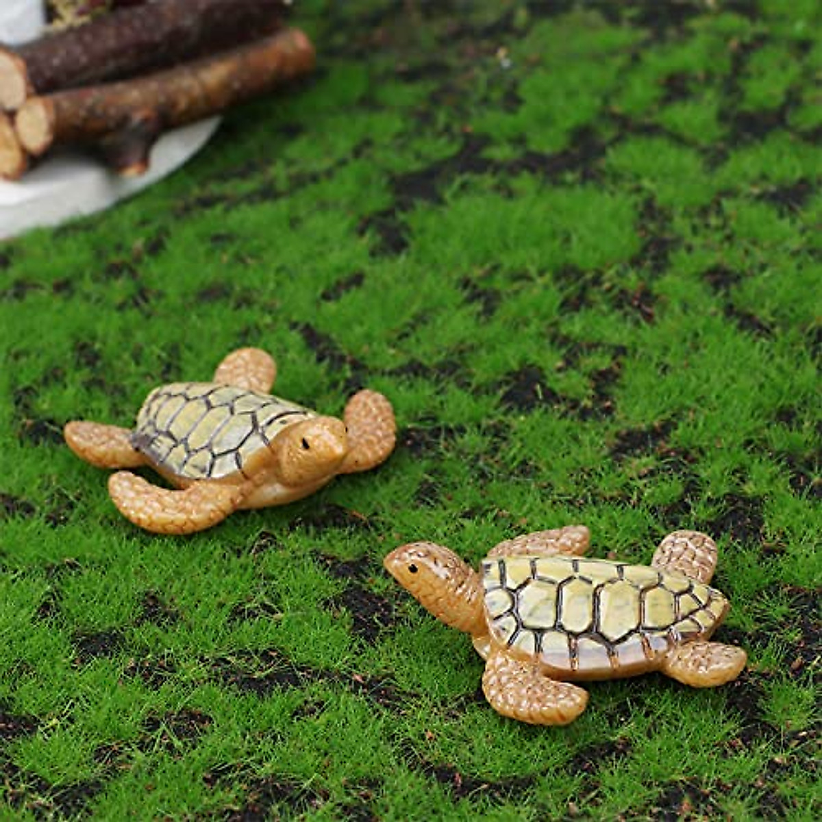 15 Pcs Miniature Sea Turtles Sea Turtle Figures Ocean Animal Figurines Mini Turtle Figurines for DIY Home Fairy Garden Office Fish Tank Birthday Party Favor Decorations