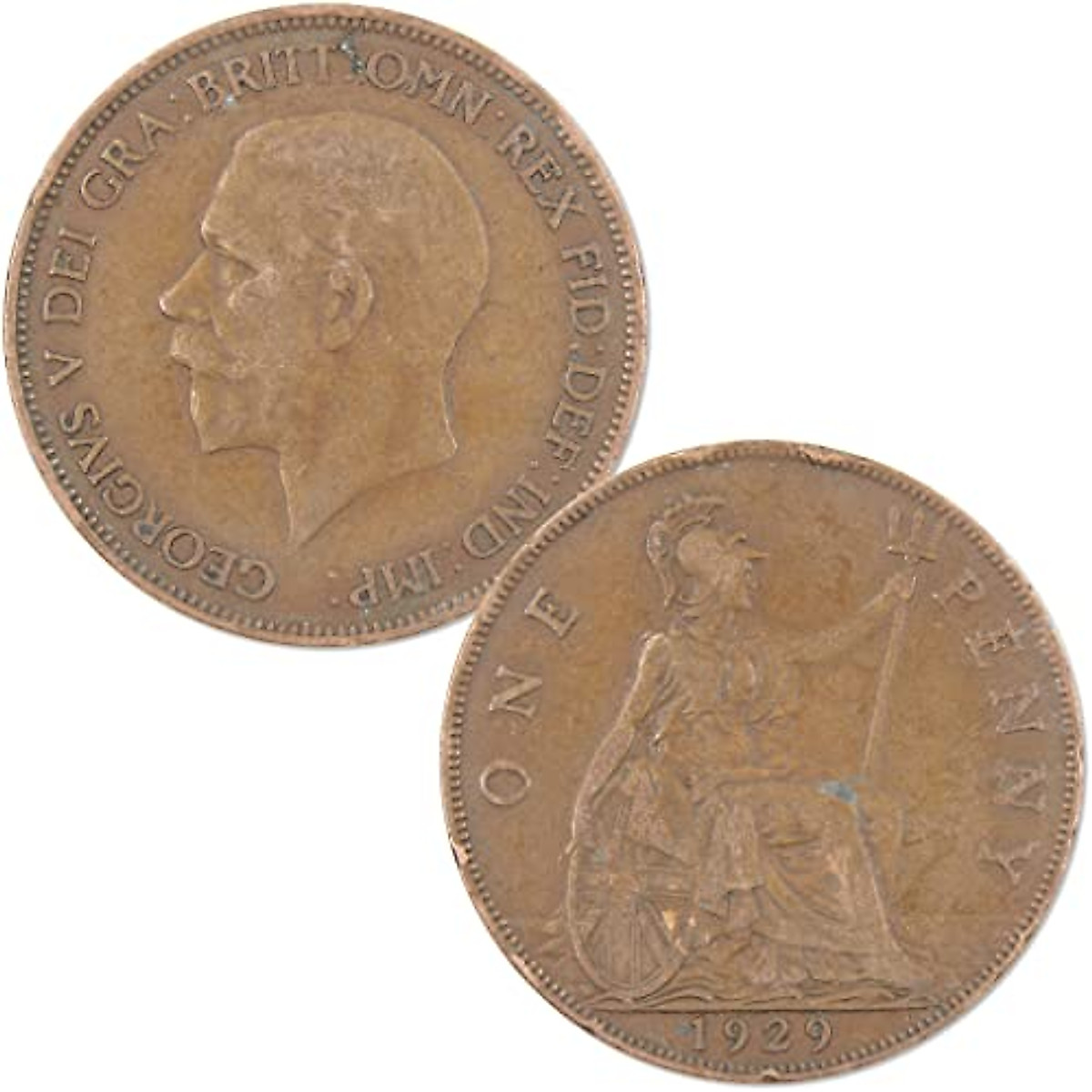 British Large Penny 5-Coin Collectible Set AG About Good or Better