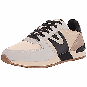 TRETORN womens Women's Lace-up Loyola Women s Lace Up Casual Fashion Sneakers Shoes with Classic Vintage Style, White/Taupe/Black, 6.5 US