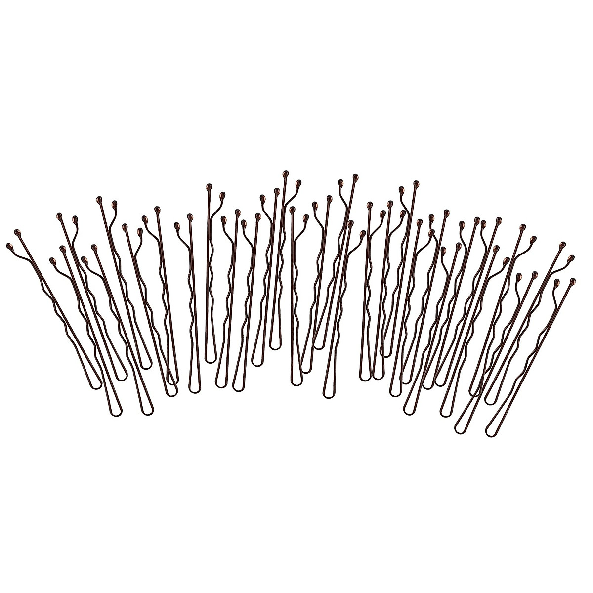 Laicky Bobby Pins, 200Count Brown Hair Pins Hairpins with Box for Women Lady Girls Kids Hair Pin Invisible Wave Hairgrip Barrette Hairclip Bulk Hair Accessories (Brown,2.2 Inch)