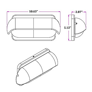 PLUSLED Modern Wall Sconce Outdoor Porch Light Waterproof Patio Lamp LED Wall Light Fixture Aluminum 13W 3000K Wall Lamp for Indoor & Outdoor use Garden Yard