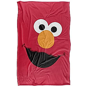 Sesame Street Elmo Face Officially Licensed Silky Touch Super Soft Throw Blanket 36" x 58"
