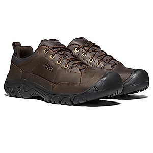 KEEN Men's Targhee 3 Oxford Casual Hiking Shoes, Dark Earth/Mulch, 8.5