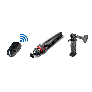 Active Mini Tripod with Wireless Bluetooth Shutter Remote & Camera Mount