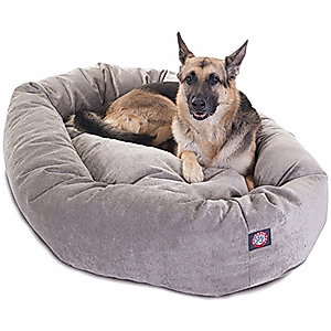 52 inch Vintage Villa Collection Micro Velvet Bagel Dog Bed By Majestic Pet Products