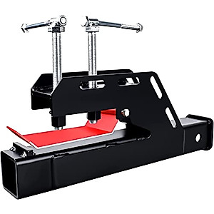 RbhAuto Clamp on Trailer Hitch Receiver, Upgraded Non-Slip 2" Ball Mount Adapter for Tractor Bucket Kubota Deere Bobcat