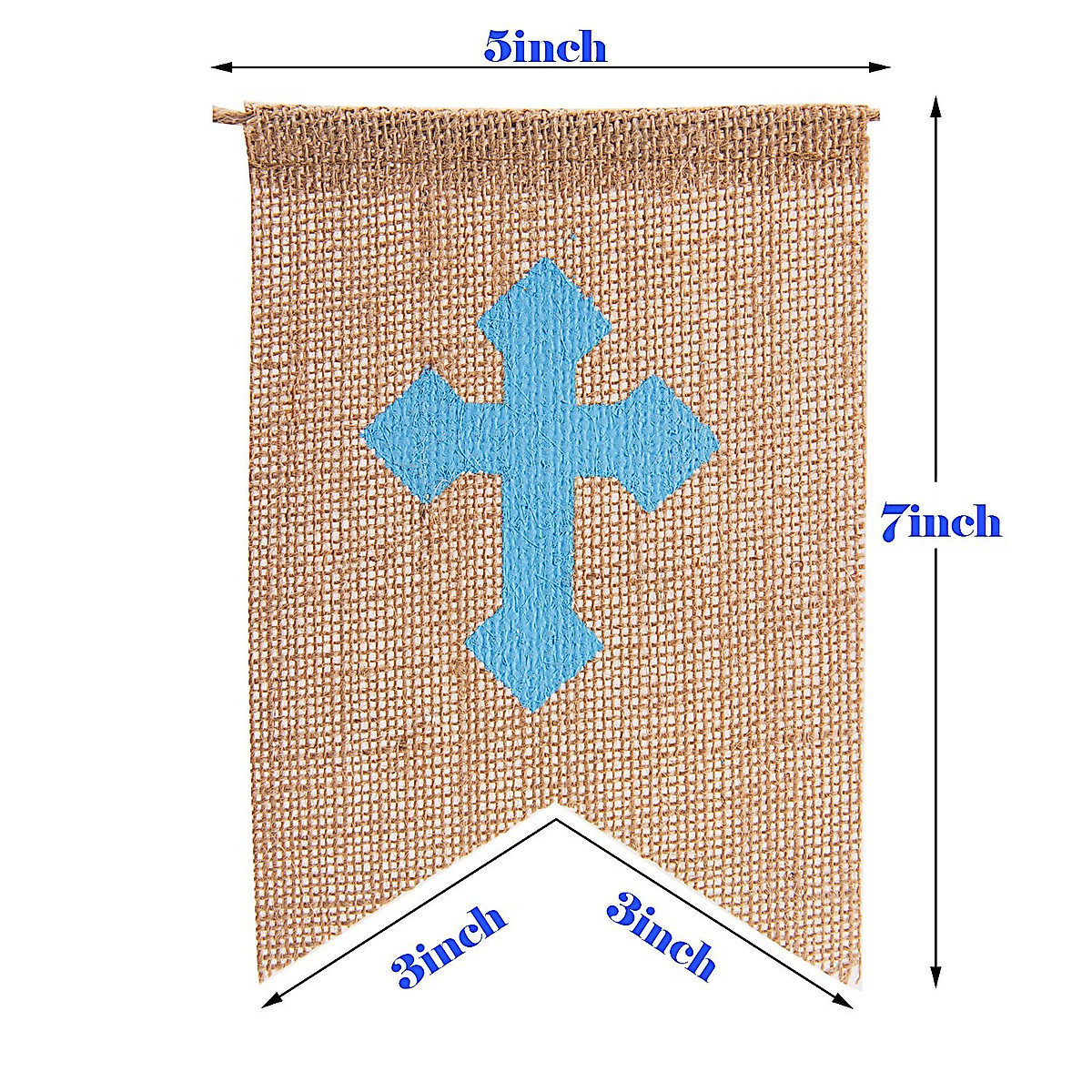 God Bless Baptism Banner by WATINC, Communion Party Banner, Christening Decoration Kit for Wedding, Baby Shower Party, First Communion (Blue)