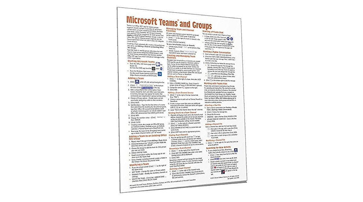 Microsoft Teams & Office 365 Groups Quick Reference Guide