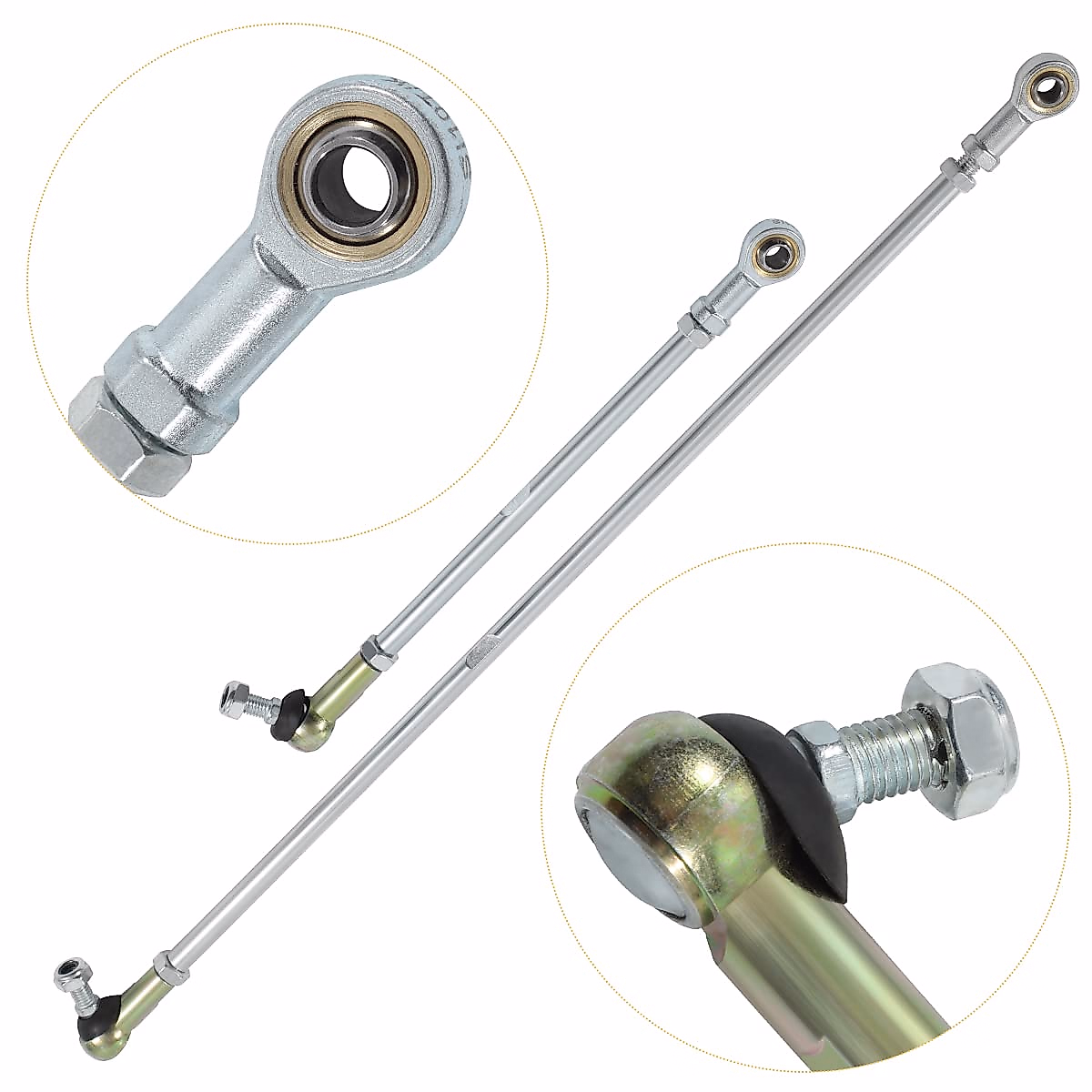 ZXMT Short+Long Tie Rod Kit Set w/Ends Replacement DIY Fit For Yerf Dog Go Kart Cart 3/8-24