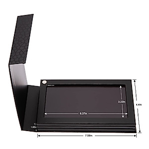 Allwon 3-Layer Rotation Magnetic Palette 3 in1 Empty Makeup Palette Storage Box for Eyeshadow Lipstick Blush Powder (Black)