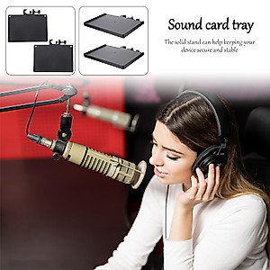 2pcs Universal Sound Storage Tray Live Broadcast Microphone Mic Rack Stand