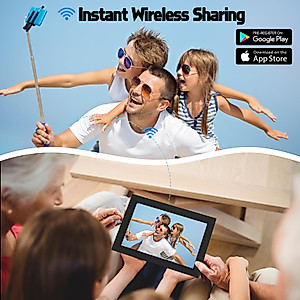 SAIWAN 10.1 Inch Smart WiFi Digital Picture Frame 1280x800 IPS Touch Screen Digital Photo Frame, Auto-Rotate, Built in 32GB Memory, Share Moments Instantly via Free App or Email from Anywhere