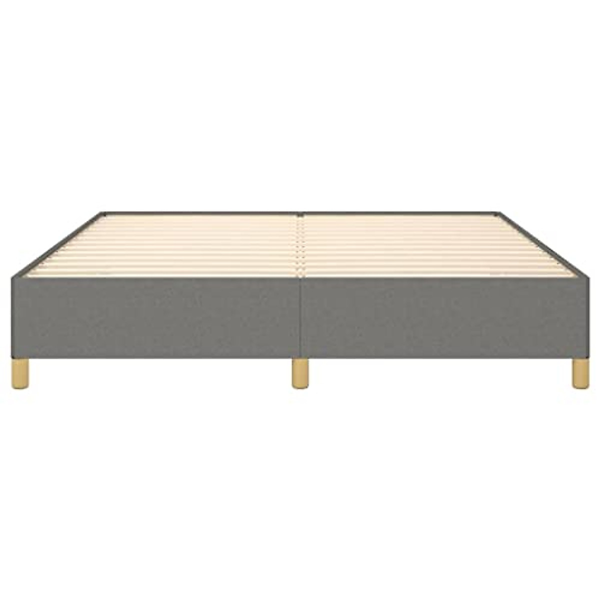 vidaXL Bed Frame Dark Gray 76"x79.9" King Fabric