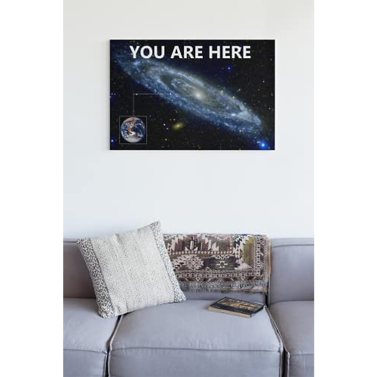 You are Here Galaxy Cool Solar System Human Earth Location Classroom Decorations NASA Milky Way Posters Science Room Kids Toddlers Teens Educational Astronomy Cool Wall Decor Art Print Poster 36x24