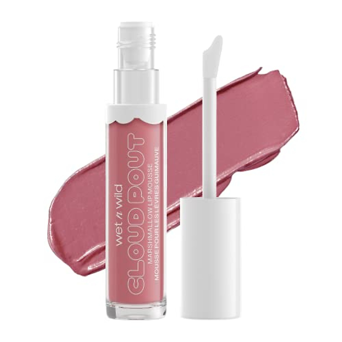 wet n wild Lip Cream Cloud Pout w/ Marshmallow, Pink Girl, You're Whipped | Argan Oil | Vitamin E | Marshmallow Flavored