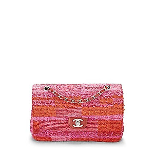 Chanel, Pre-Loved Multicolor Tweed Half Flap Medium, Multi