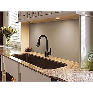 MOEN Kaden Single-Handle Pull-Down Sprayer Kitchen Faucet with Reflex and Power Clean in Mediterranean Bronze