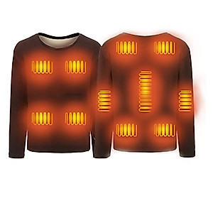 Electric Heated Thermal Underwear Set,Women Men USB Electric Heated Thermal Long Sleeve T Shirts Ultra-Soft Base Layer Warm Top Pants, Washable Heating Underwear Thermal Set Clothes