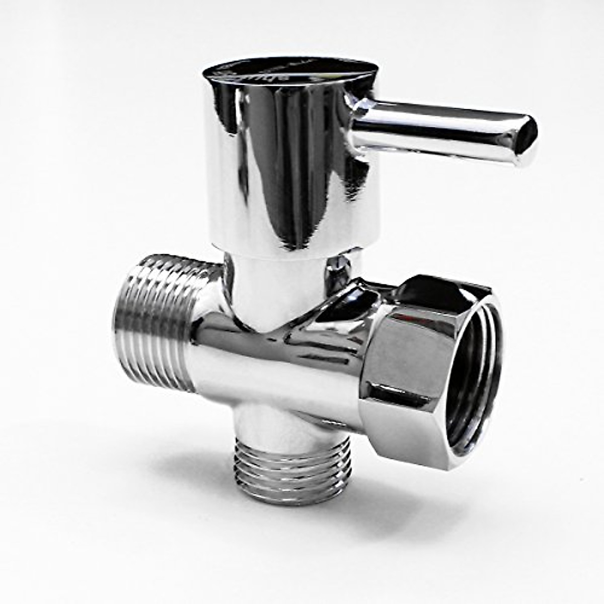 LUXE Metal T-adapter with Shut-off Valve, 3-way Tee Connector, Chrome Finish, for LUXE NEO Bidets