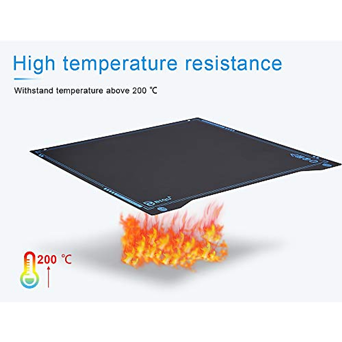 BIQU Upgrade SSS Spring Steel Sheet with Magnetic Sticker, 235X235MM Ultra-Flexible Removable Surface Heated Bed Platform 3D Printer Parts Printing Build Plate for Ender 3/Ender3 Pro/Ender 5/B1