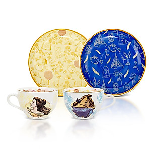Disney Beauty and the Beast Bone China Teacup and Saucer | Set of 2