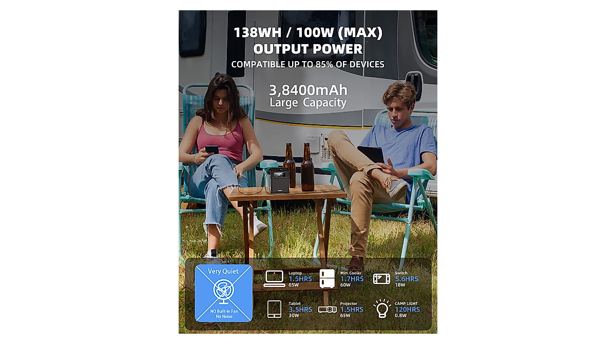 Portable Imuto Power Station 138.3Wh Mini Solar Battery Generator