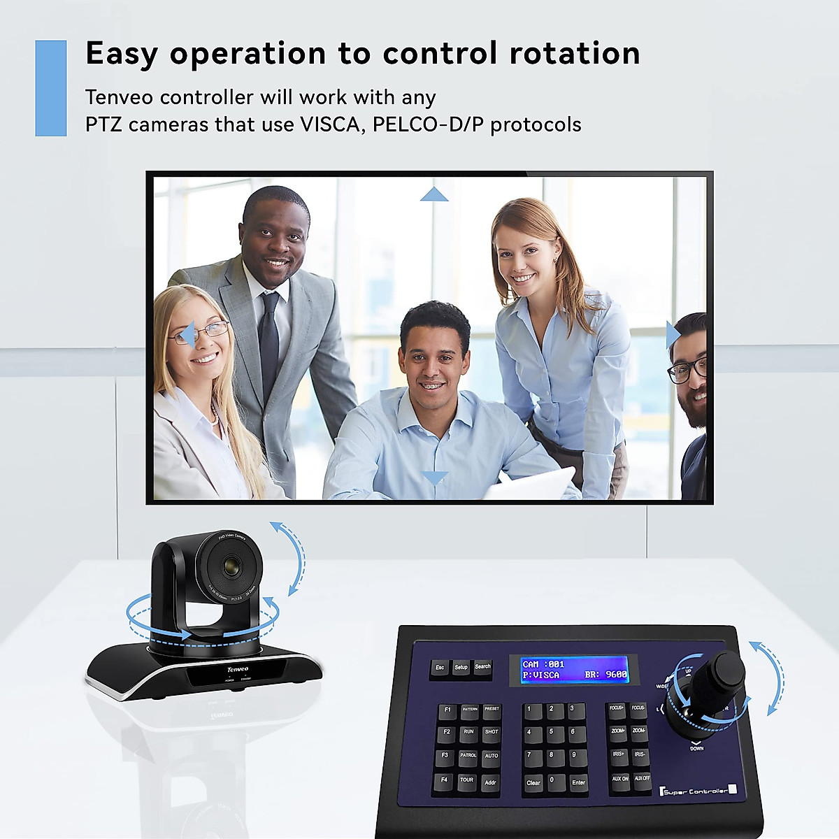 Tenveo Joystick PTZ controller for Business Meetings,PTZ Controller with joystick operation(TEVO-KZ1)