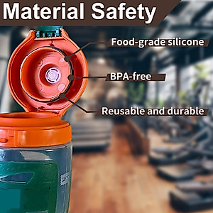 Axlksia 8 Pcs Replacement Gasket Compatible with Gatorade Water Bottle, Food Grade Silicone Gasket Replacement for 30 oz Gatorade Gx Bottle, Silicone Lid Seal Replacement for 30oz Gatorade GX Pods