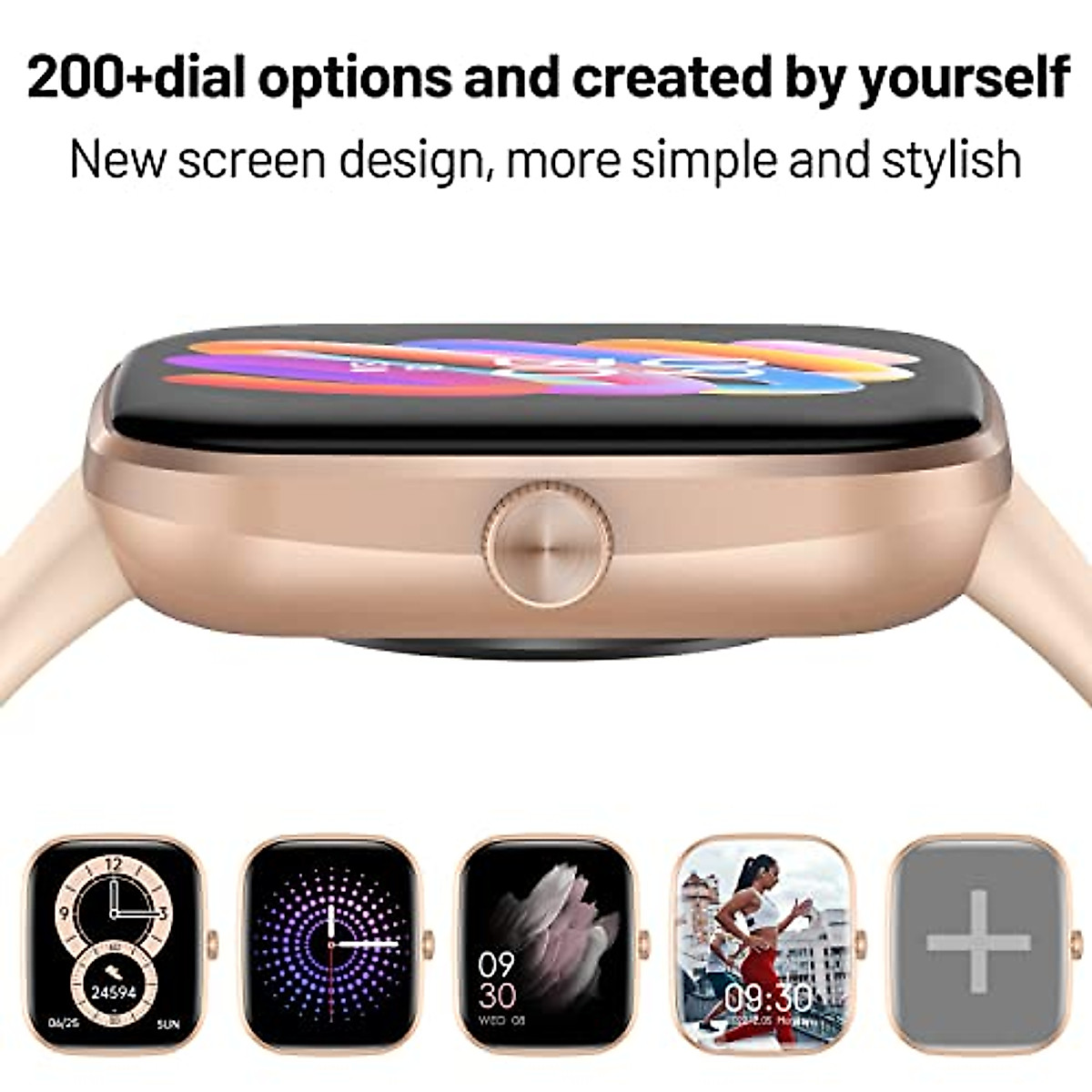 AZTTKIA Smart Watch, Fitness Tracker with 24/7 Blood Pressure and Heart Rate Monitors, Fitness Watch with IP68 Waterproof, 1.7" HD Large Screen Smartwatch Compatible with iOS Android