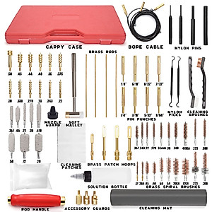 TUFFMAN TOOLS- Universal Gun Cleaning Kit with Gun Mat and Travel Case for All Calibers of Rifle and Pistol