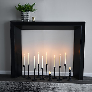 Creative Co-Op Modern Fireplace Mantel, Black