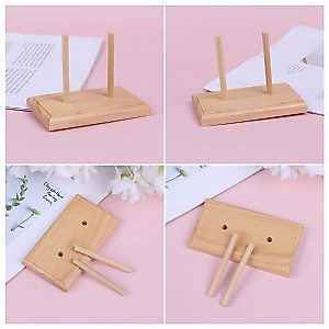 1pc Embroidery Line Tool Holder Hair Braiding Tools Quilting Spool Wood Embroidery Thread Holder Wooden Thread Holder Wooden Spool Organizer Thread Embroidery Bamboo Conical