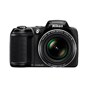 Nikon Coolpix L340 20.2 MP Digital Camera with 28x Optical Zoom and 3.0-Inch LCD (Black)