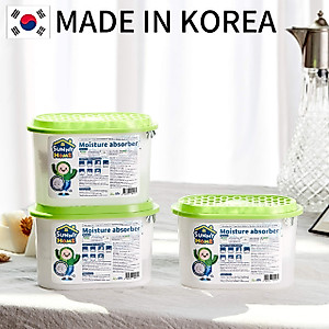 Sunny Home (8 Pack) Moisture Absorbers 9.17oz, Unscented, Odor Eliminator, Dehumidifier and Deodorizer for Closet, Bathroom, Kitchen in Home & RVs. WHITE