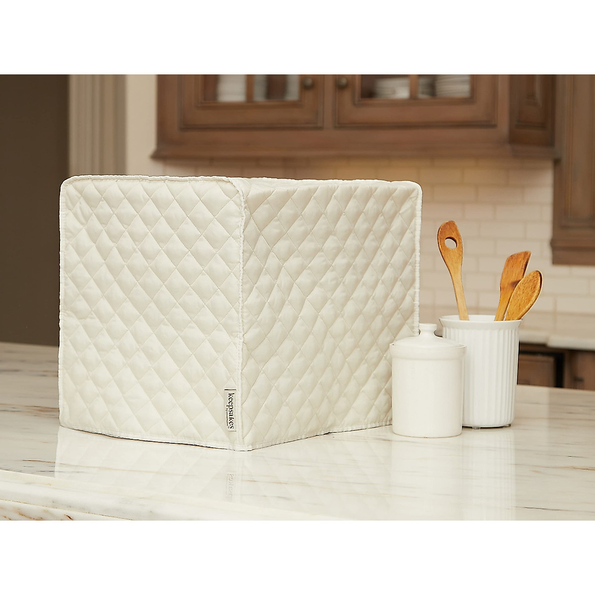 Covermates Keepsakes - Rectangular Appliance Cover - Dust Protection - Stain Resistant - Washable - Appliance Cover-Cream