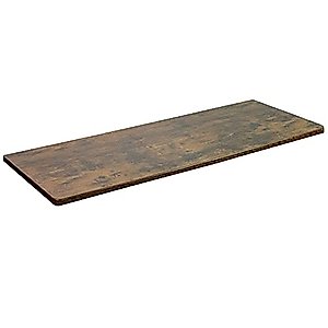VIVO Vintage Brown 60 x 24 inch Universal Solid One-Piece Table Top for Standard and Sit to Stand Height Adjustable Home and Office Desk Frames, DESK-TOP60N