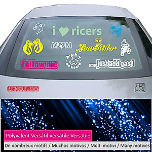 JINTORA Sticker - Decal - JDM - Die Cut - Music domo kun - 165x99 mm - JDM - Die Cut - Car - Truck - Bus - Window - Laptop - Coach - Rear Window - Black