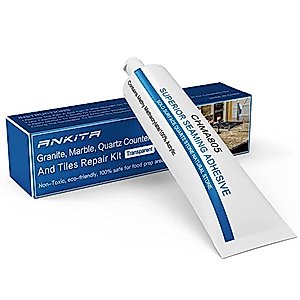 Quartz Countertop Repair Kit(Transparent), Granite Repair kit, Marble Repair Kit, Match for Any Color of Granite, Marble Porcelain, Corian, Travertine, Quartz and Other Natural Stone & Acrylic Surface