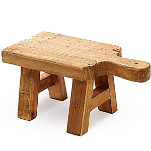 WOODENHOUSE LIFELONG QUALITY Wooden Stand - Rectangular Fir Wood Pedestal Stand for Kitchen, Bathroom, or Decor - Pre-Assembled, Sturdy, Easy Handle, Great Gift