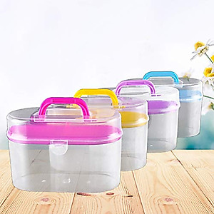 EXCEART Plastic Storage Box Tool Box Sewing Box Organizer Multipurpose Organizer Random Color