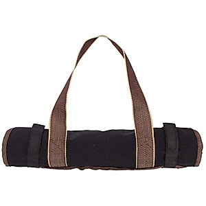 Dehydrator Fireplace Carrier Waxed Canvas Fire Place Sturdy Wood Carring Bag, with Handles Security Strap for Camping Indoor Firewood Logs, Black