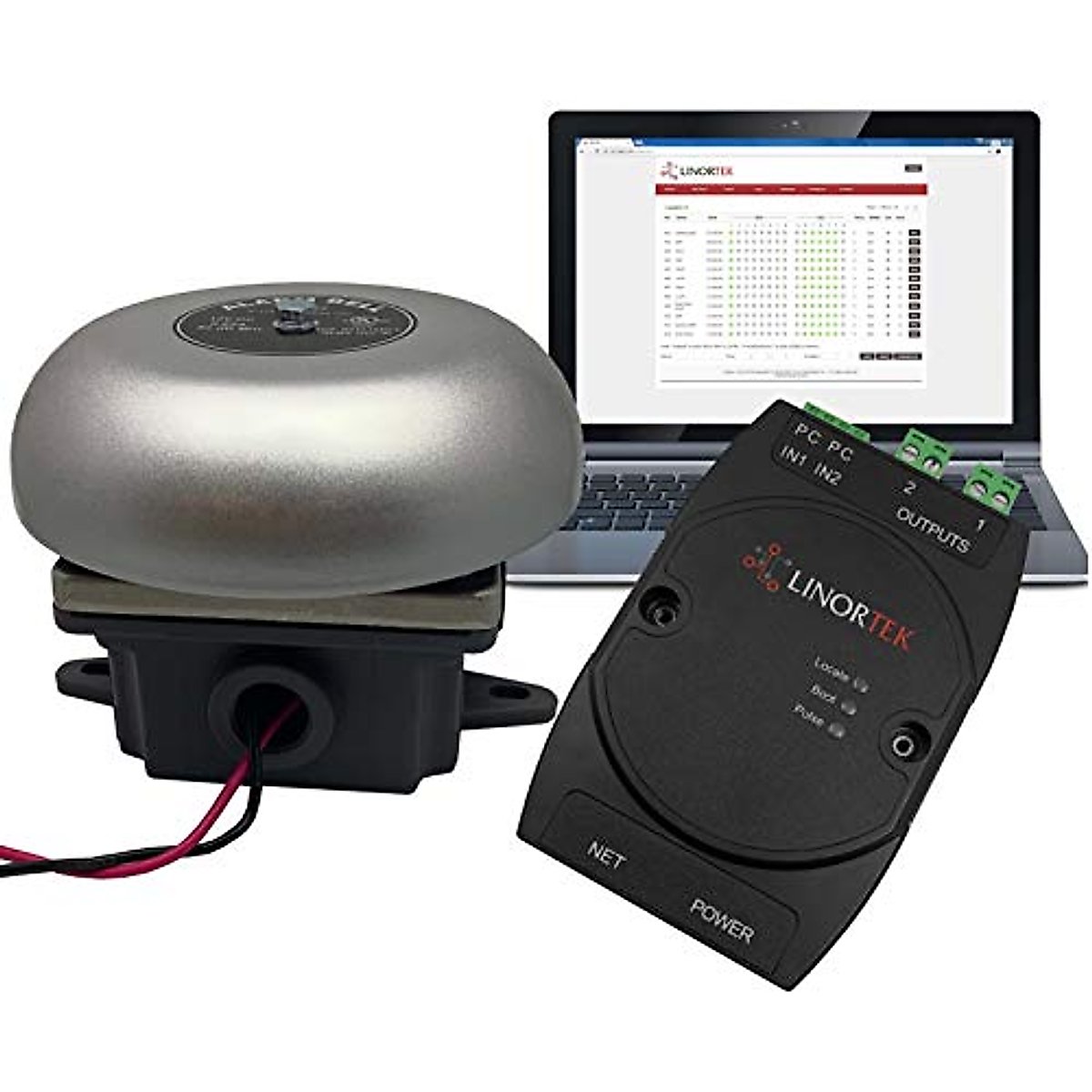 Netbell-2-1Bel TCP/IP Loud Automatic School | Office Break Time Alarm Bell System with Programmable Bell Timer Software Web-Based Electronic Bell Controller